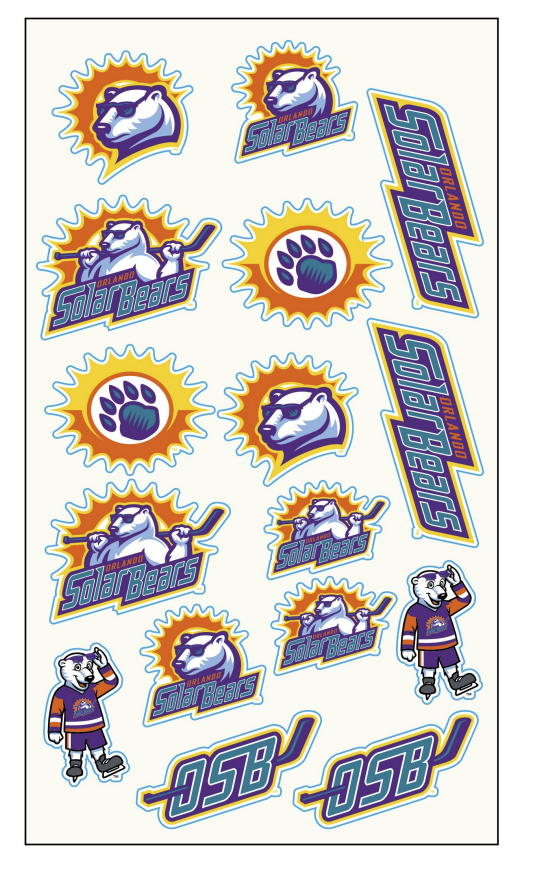 Solar Bears Face Decals – Orlando Solar Bears Team Store